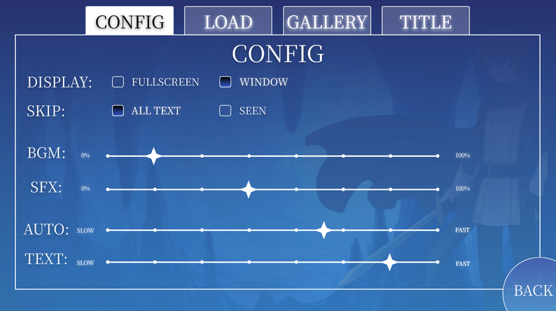 Visual Novel GUI Pack: Deep Ocean by Smileflower