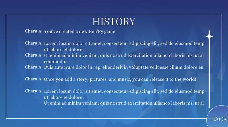 Visual Novel GUI Pack: Deep Ocean by Smileflower