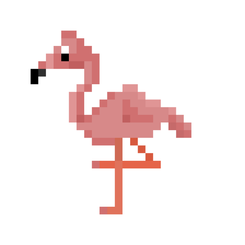 Animated Pixel Flamingo by PixelatedThunder