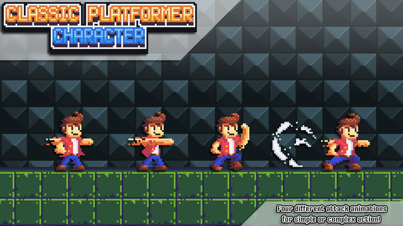 Classic Platformer Character by unTied Games