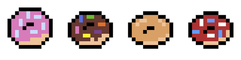 Pixel Donuts by moth13