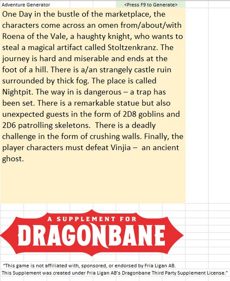 Dragonbane Adventure Generator by RocketPunchPress