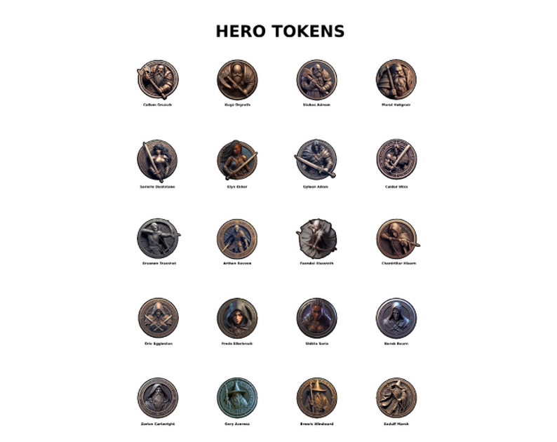 Hero Tokens by rpgoldschool