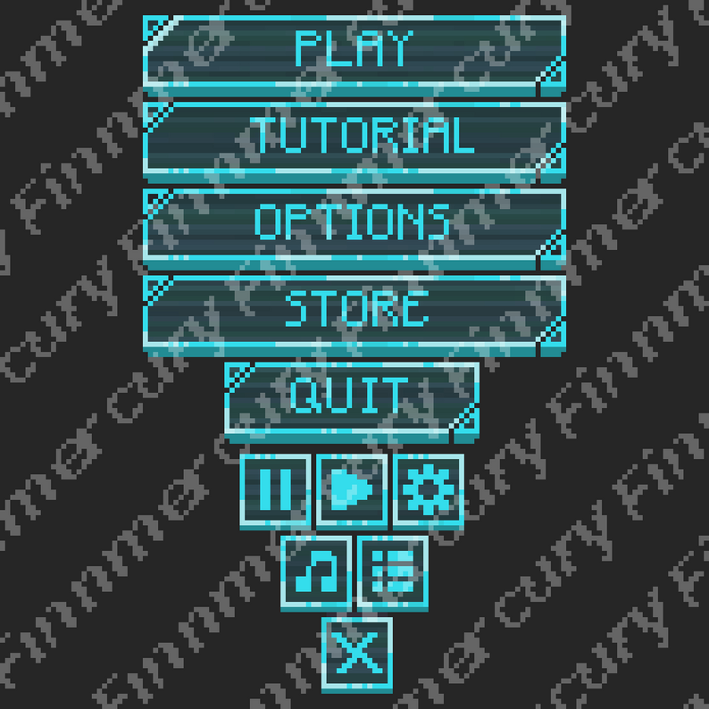 Ultimate Pixel Sci-Fi UI set by Finnmercury