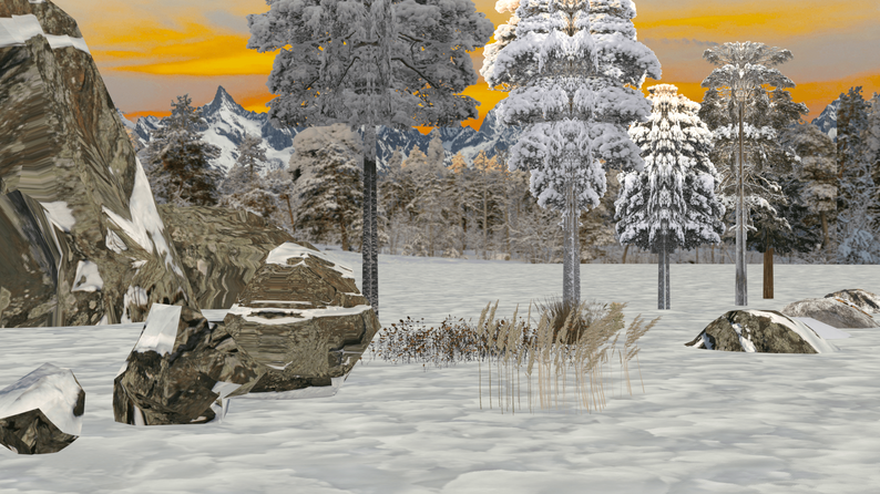 PS1/PSX Game Asset : Winter Nature Pack by halfhuman