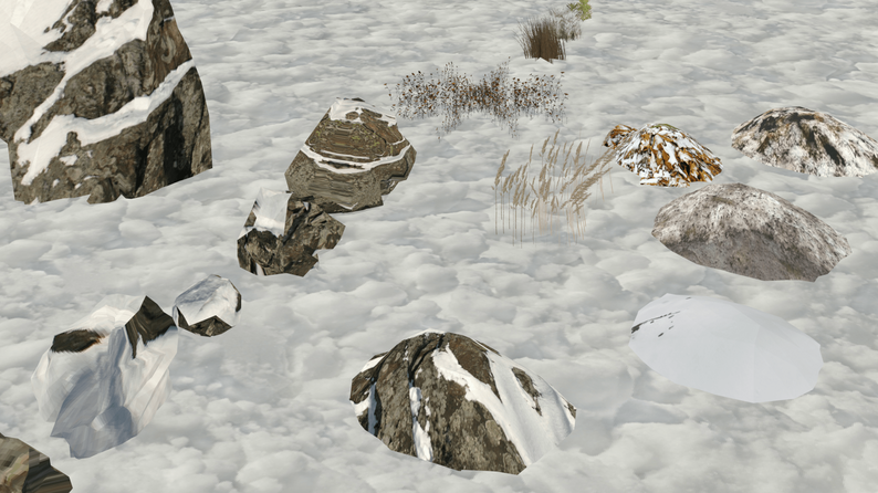 PS1/PSX Game Asset : Winter Nature Pack by halfhuman