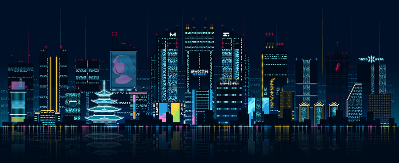 Cyberpunk City Background by LittleSmith