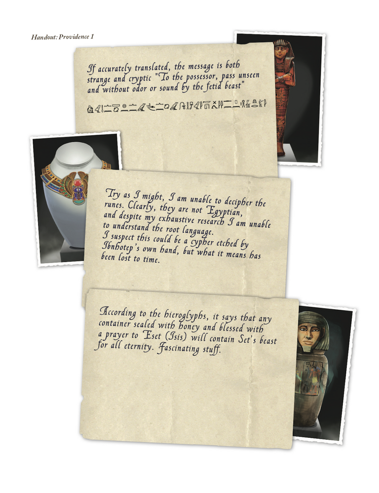 The Shadow Over Providence Enhanced Edition Free Handouts Pack (Call of ...