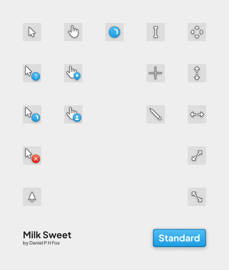 Milk Sweet Cursors - Standard by Studio Elttob