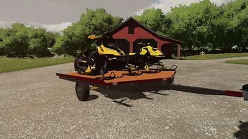 FS22 Open deck sled Trailer CHS by CHScustoms