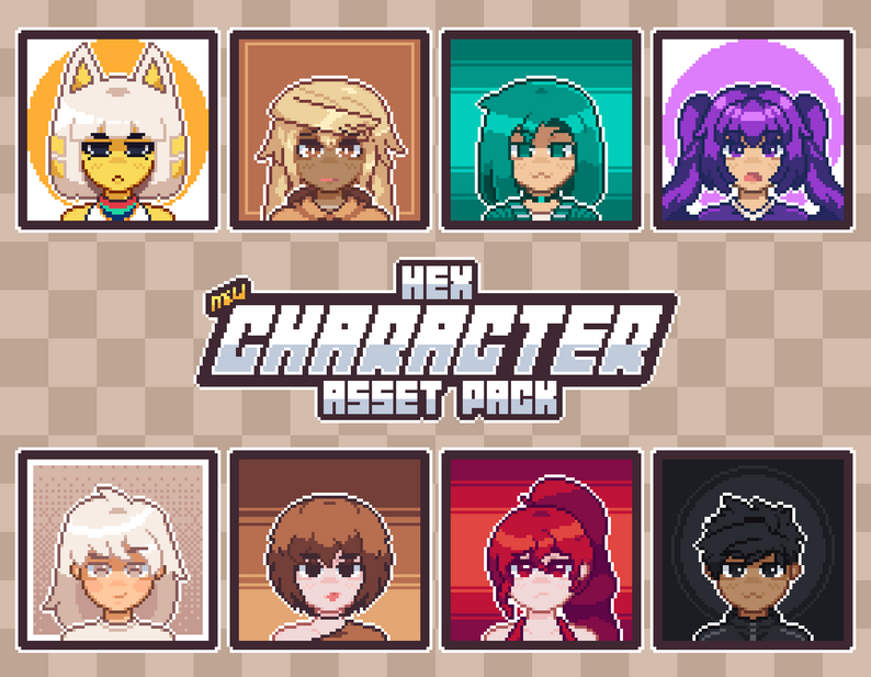 Hex Character asset pack by SnowHex 🌱
