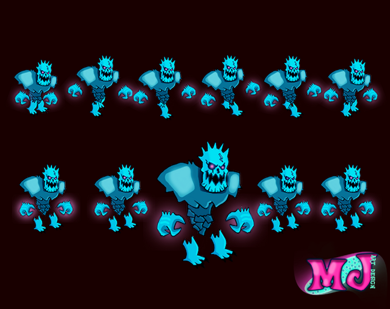 2D Monster Character by MarwaMJ