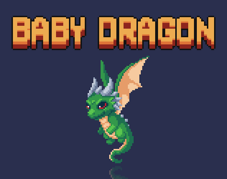 Baby Dragon 2D Pixel Art by Mattz Art