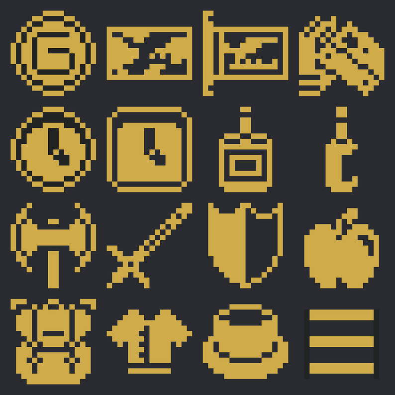 1-bit game icons by Fin_nio