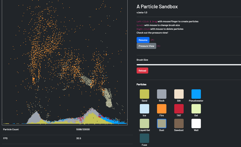 A Particle Sandbox by blazeykits