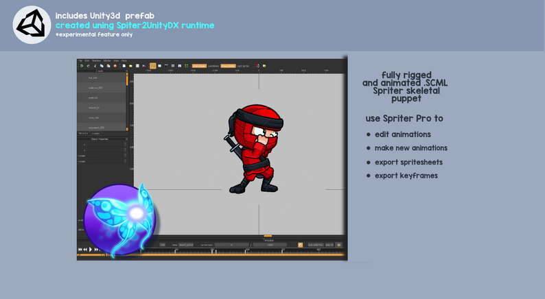 Ninja character mega pack by Robert Brooks - gamedeveloperstudio.com