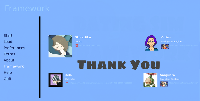 Advanced Dating Sim Framework For Ren'py by Psykhae