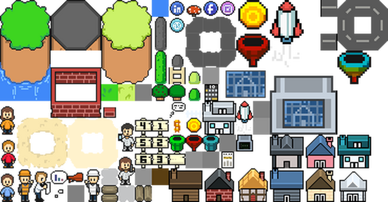 Top Down Mario Style 16x16 tileset by Minuet