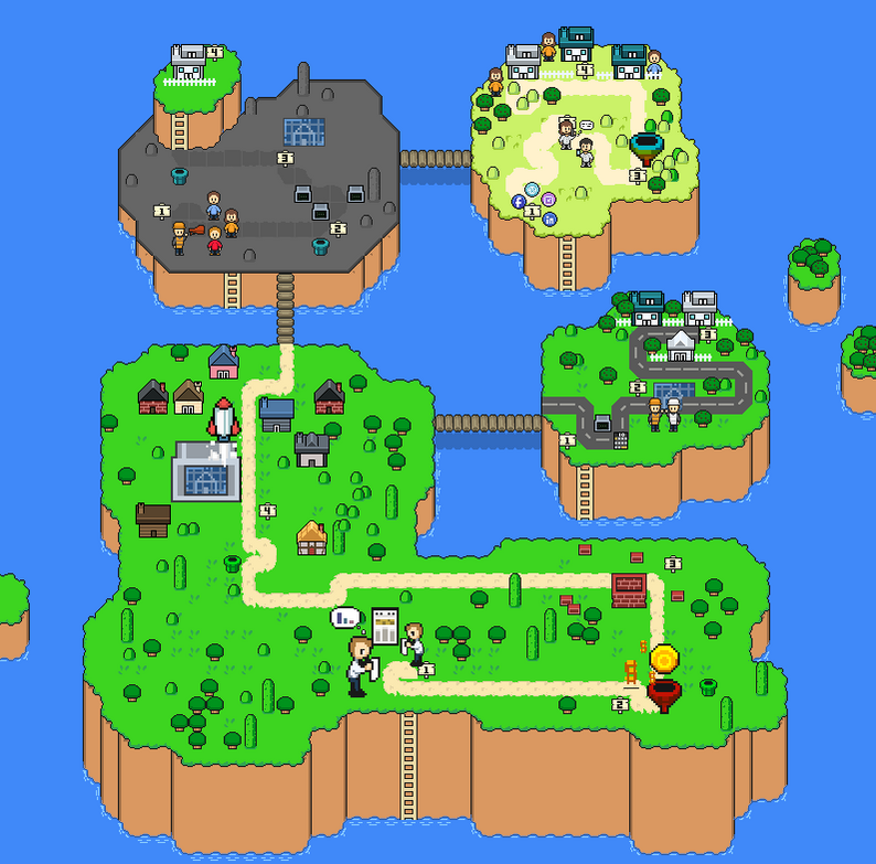 Top Down Mario Style 16x16 tileset by Minuet