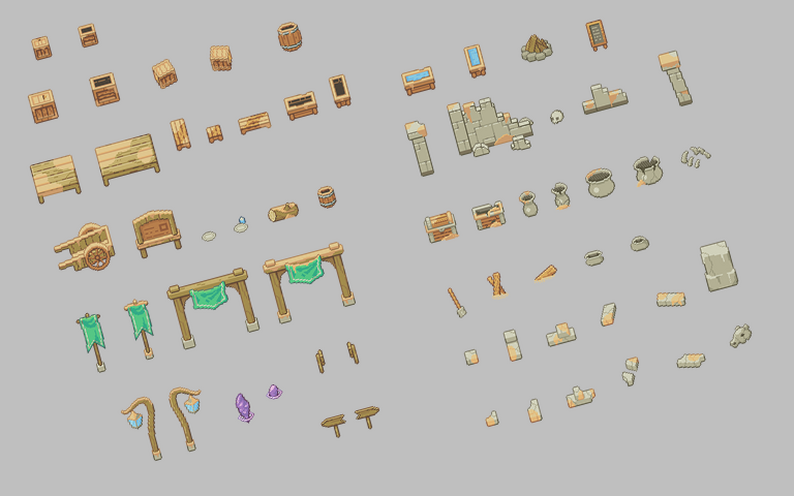 The Fantasy Tileset - Desert Oasis - 16x16 pixel art asset pack by ...