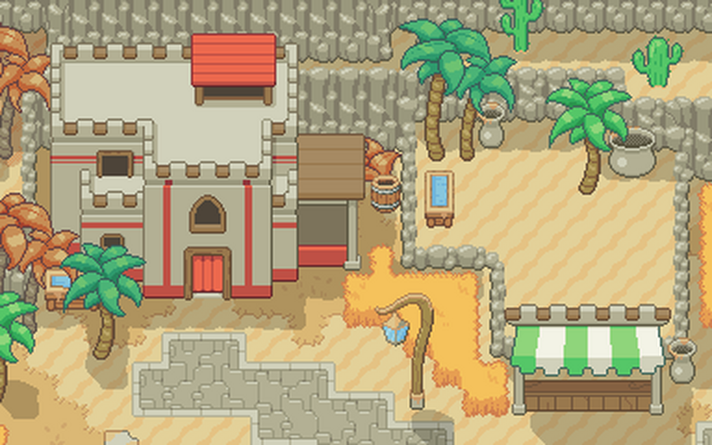The Fantasy Tileset - Desert Oasis - 16x16 pixel art asset pack by ...