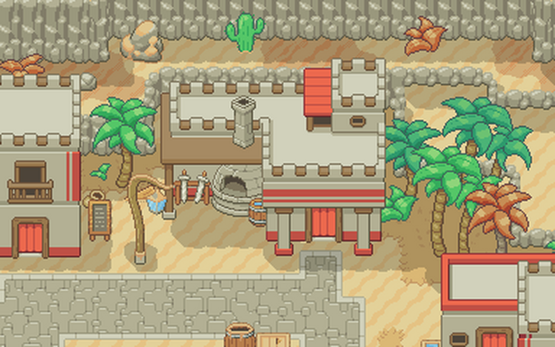 The Fantasy Tileset - Desert Oasis - 16x16 pixel art asset pack by ...