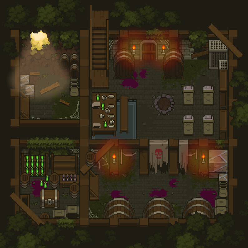 Pixel Crawler - Hideout by Anokolisa