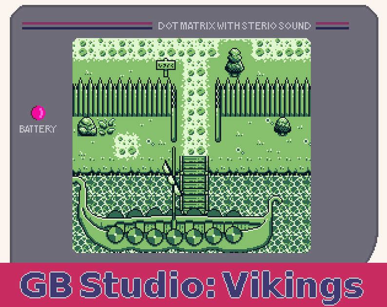 GB Studio Viking Tiles by The Pixel Nook