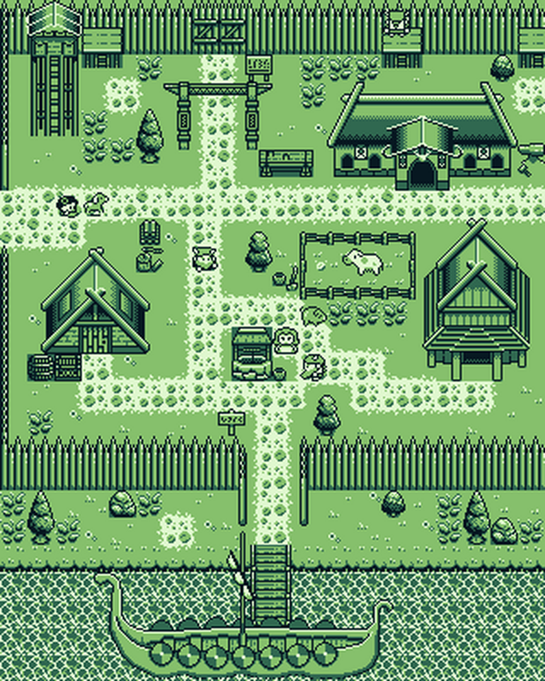 GB Studio Viking Tiles by The Pixel Nook