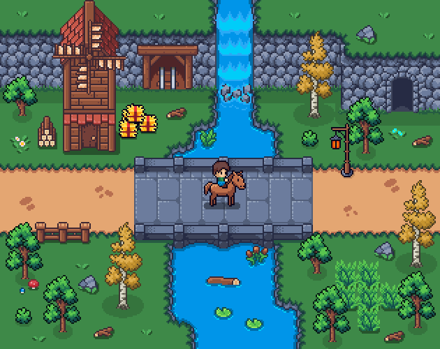 Cute Fantasy Update #10: Caves & Rivers! - Cute Fantasy RPG - 16x16 top ...
