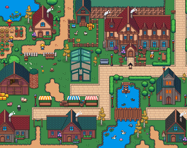 Cute Fantasy RPG - 16x16 top down pixel art asset pack by Kenmi