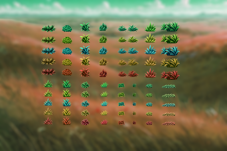 FREE Pixel Art Bush Pack by karsiori