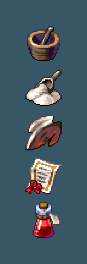 Pixel Fantasy RPG Icons Alchemy 32×32 by Thomas Feichtmeir "Cyangmou"