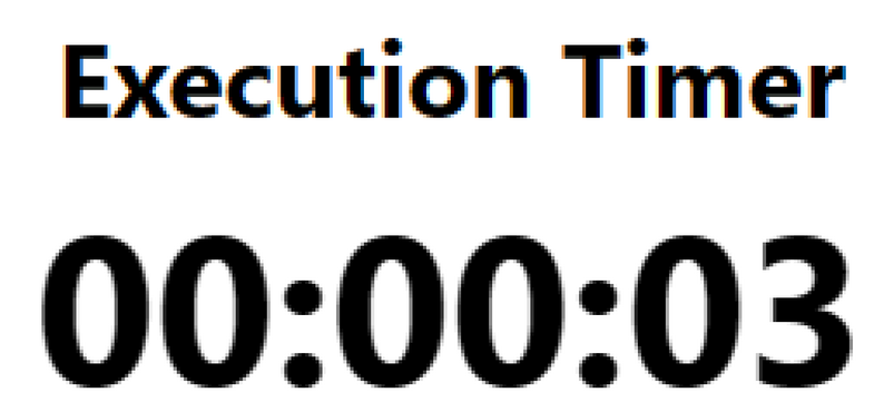 Execution Timer By Incorrecttly