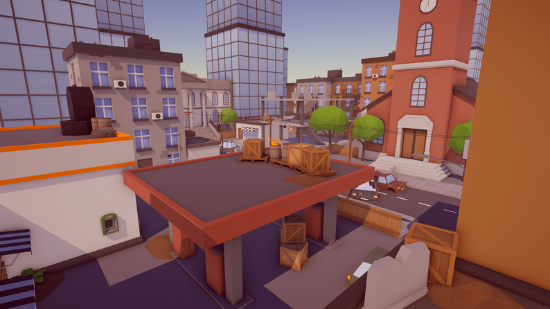 Low Poly FPS Map Vol1 - City Shooter Map by JustCreate3D