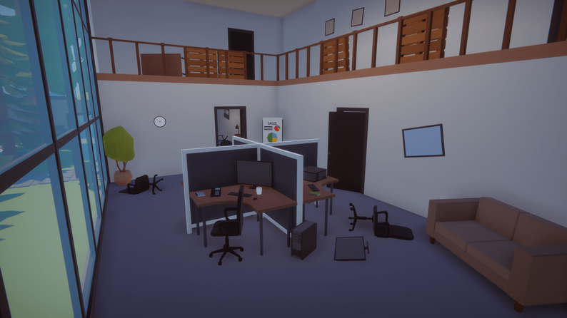 Low Poly FPS Map Vol3 - Shooter Office interior Map by JustCreate3D