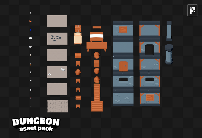 Dungeon - Low Poly Asset Pack by peste