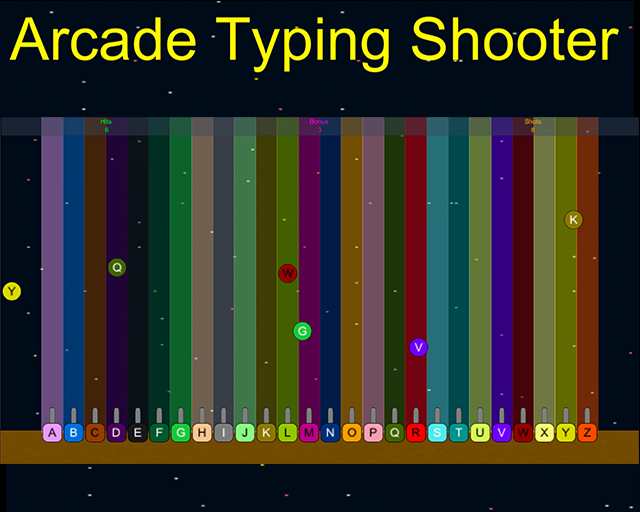 Arcade Typing Shooter (LD41) by badical