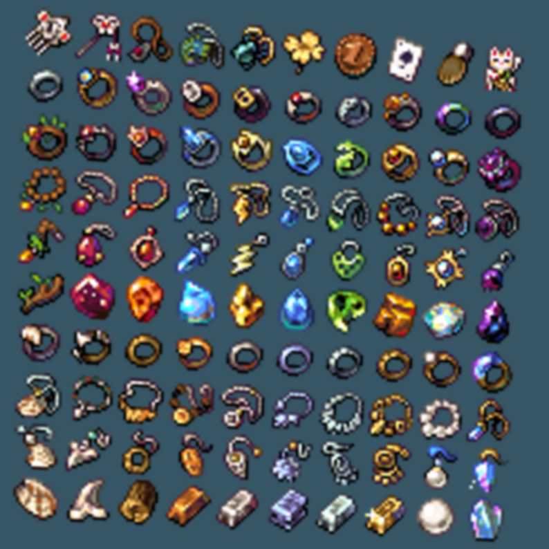 Pixel Fantasy RPG Icons Accessoires 16×16 by Thomas Feichtmeir "Cyangmou"