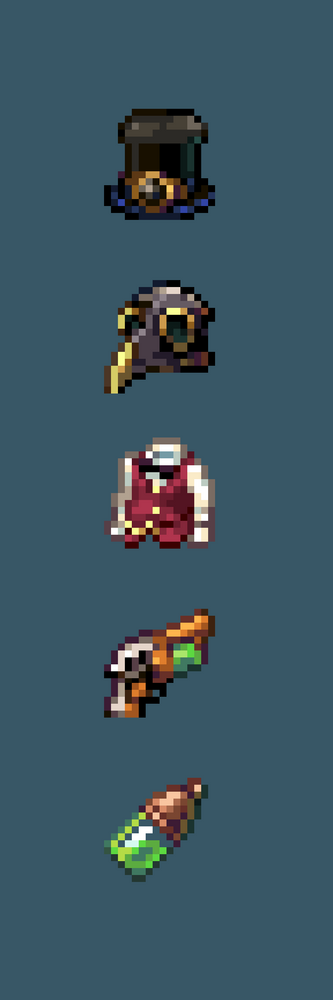 Pixel Steampunk Icons 16×16 by Thomas Feichtmeir "Cyangmou"