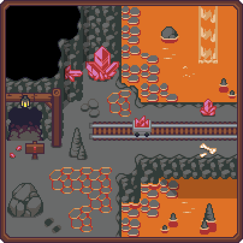 16x16 RPG Cave Tiles by Sun Dog Games