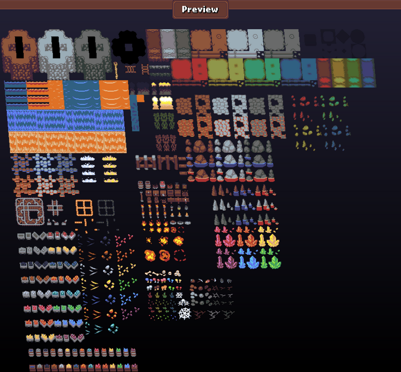 16x16 RPG Cave Tiles by Sun Dog Games