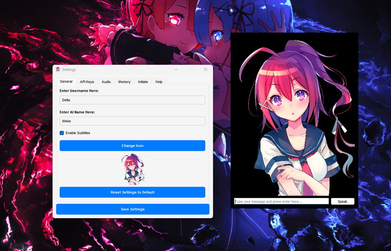 Ai Desktop Companion/Assistant/Pet by DeltaBlade