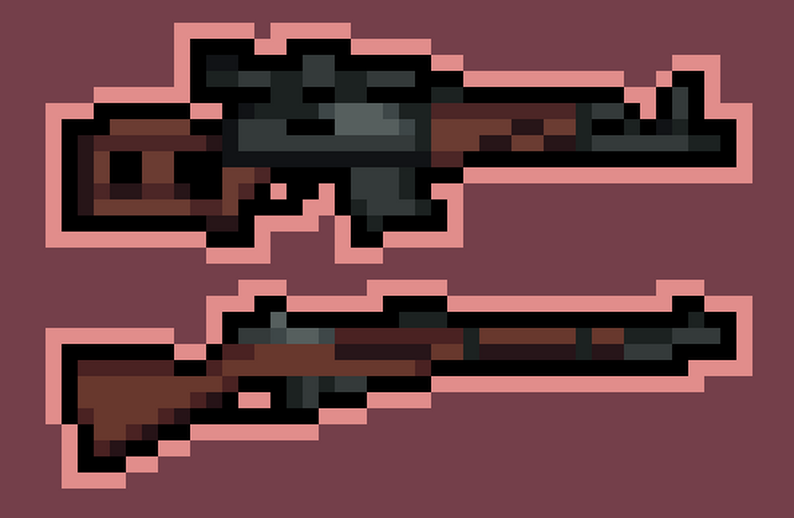 Russian Guns Pack (Pixel asset pack) by Flopsker