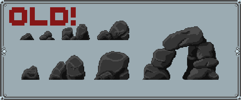 2D Front view Pixel art Rock assets for platformers - 24 assets by ...