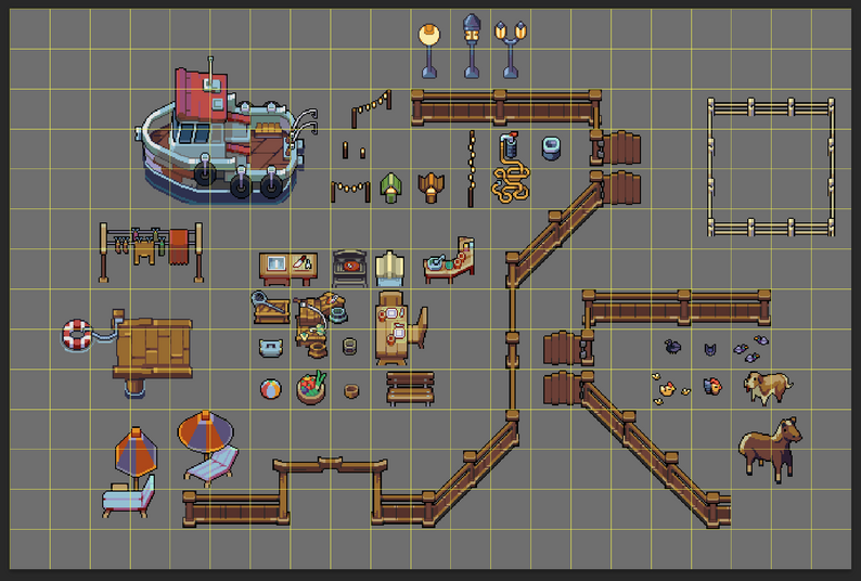 Cozy farming sim assets by grigoreen