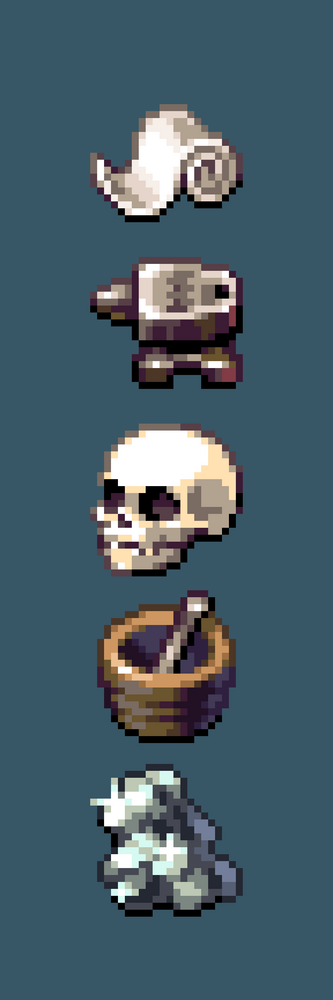 Pixel Fantasy RPG Icons Survival, Alchemy, Mining 24×24 by Thomas ...