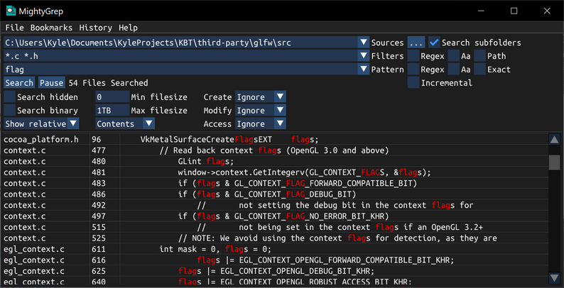 MightyGrep by ksylvestre