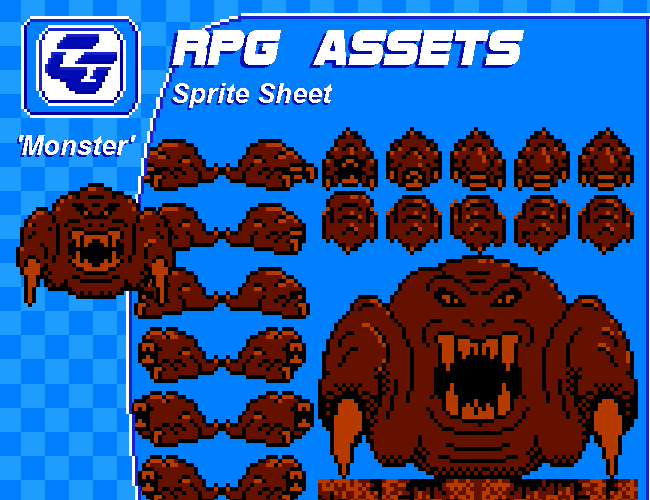RPG Assets Character 'Monster' (NES) by chasersgaming