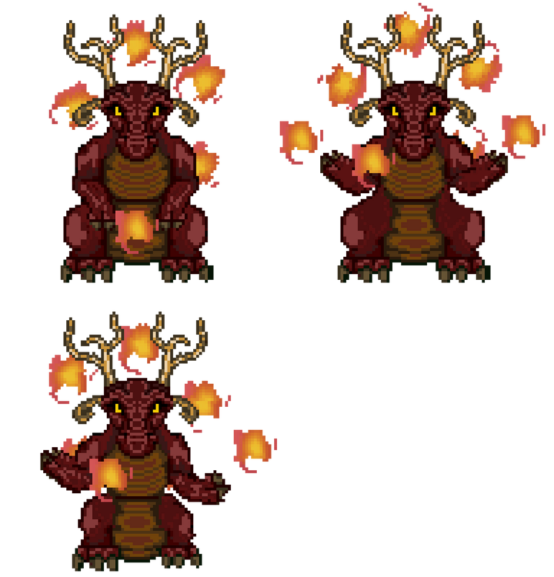 flame dragon sprite-/animationsheet by Michael Jay